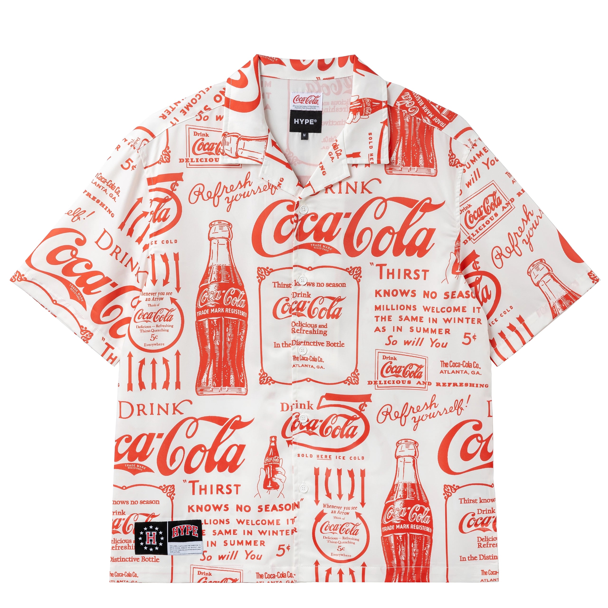 HYPE | COCA-COLA Heritage Open Collar Shirt